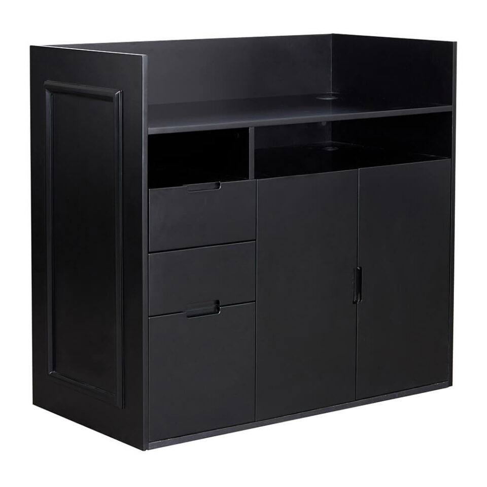 Taylor Reception Desk Black | Comfortel Salon Furniture UK