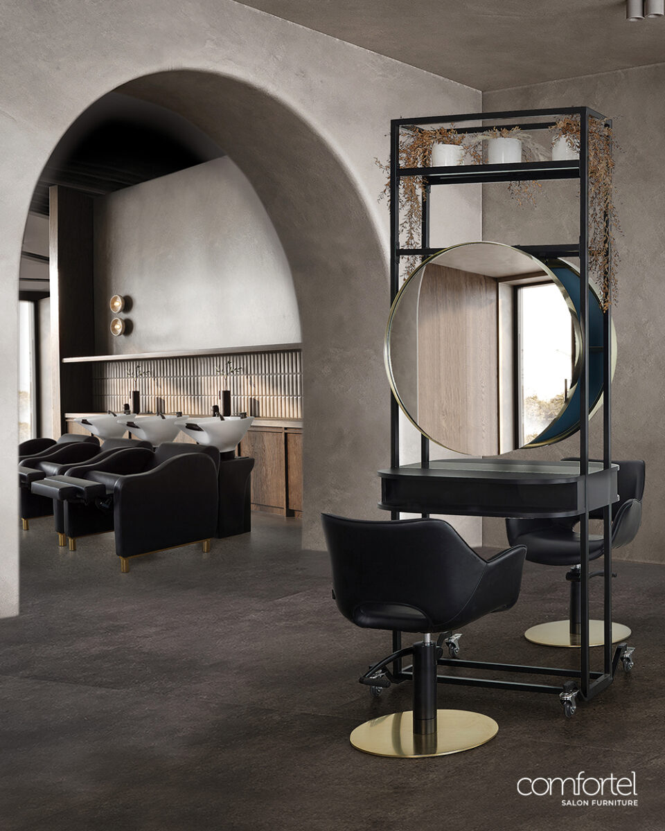 Cool & Grounded | Textures | Salon Interior Design Inspo by Comfortel UK