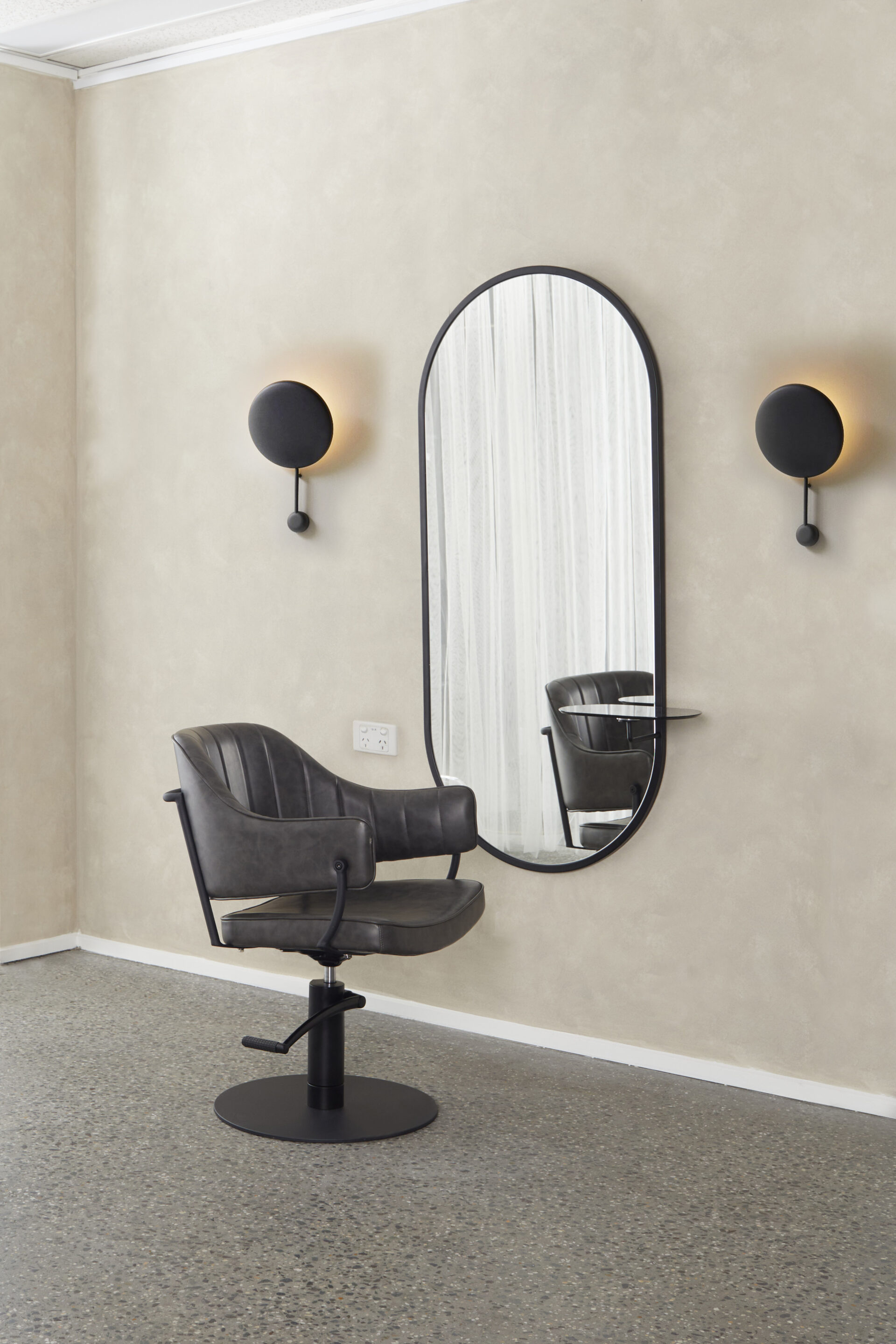 Lexi Textured Black Styling Chair | Comfortel Salon Furniture UK